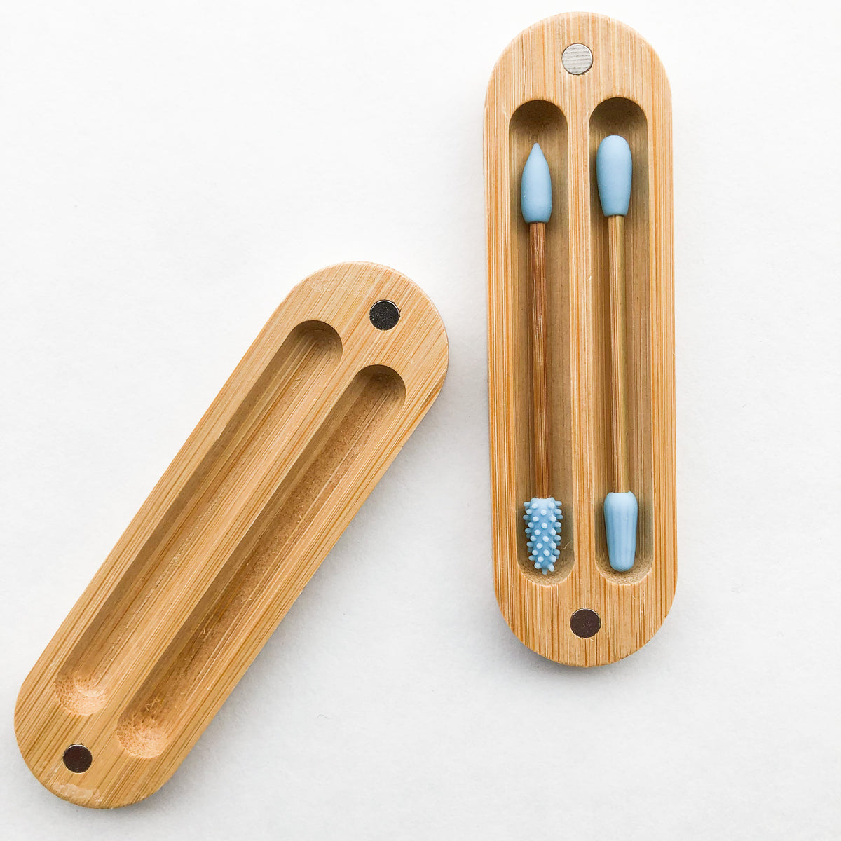 Reusable Plastic Free Bamboo Silicon Q-Tips with Bamboo Case | Zero Wa ...